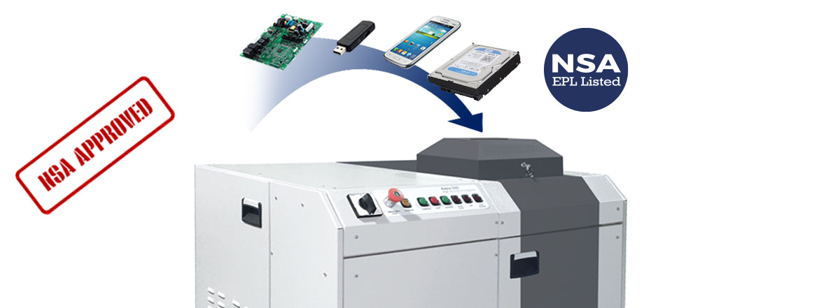 NSA APPROVAL for KOBRA SSD (High Security Disposal Machine)